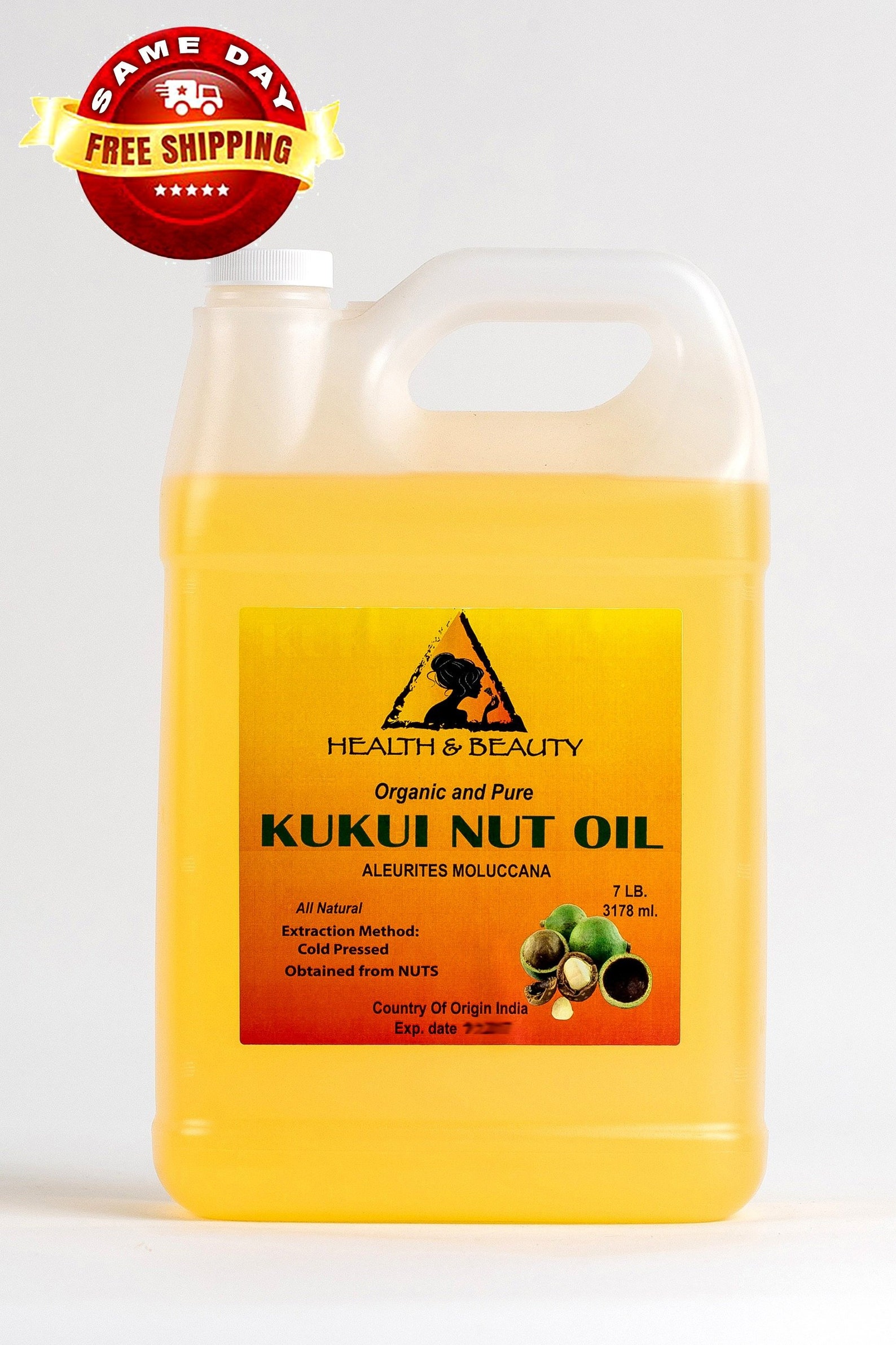 7 Lb, 1 Gal KUKUI NUT OIL Organic Carrier Cold Pressed 100% Pure - Etsy
