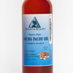 16 Oz SACHA INCHI OIL Unrefined Organic Carrier Virgin Cold Pressed ...
