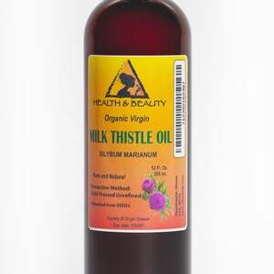 12 Oz MILK THISTLE SEED Oil Unrefined Organic Virgin Cold Pressed Pure ...