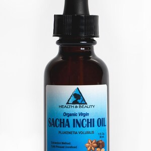 1 Oz SACHA INCHI OIL Unrefined Organic Virgin Cold Pressed Pure Glass ...