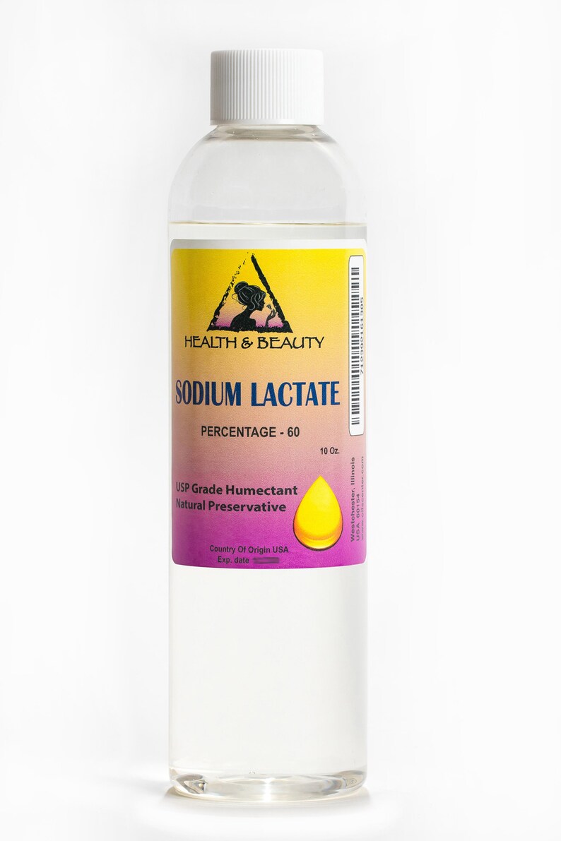10 Oz SODIUM LACTATE 60% Natural USP Preservative Liquid Humectant Pure ...