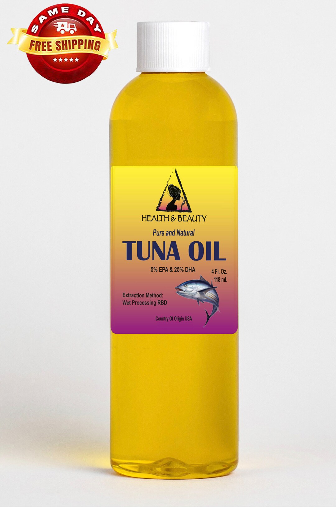 4 Oz Tuna Oil RBD With Omega-3 EPA & DHA All Natural 100% Pure in ...