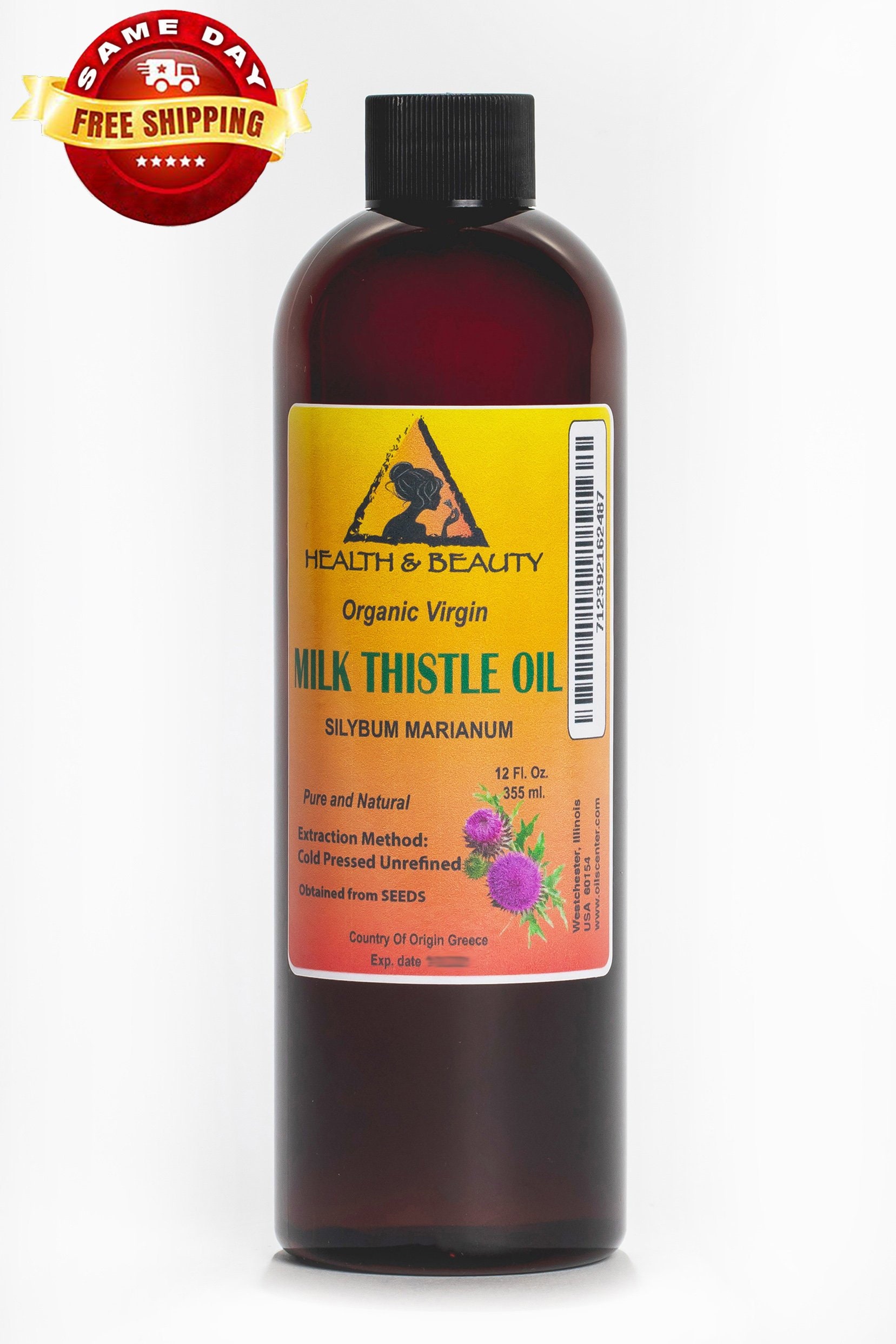 12 oz MILK THISTLE SEED Oil Unrefined Organic Virgin Cold | Etsy