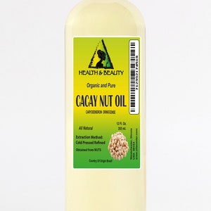24 Oz CACAY NUT / KAHAI Oil Refined Organic Premium Cold Pressed 100% ...