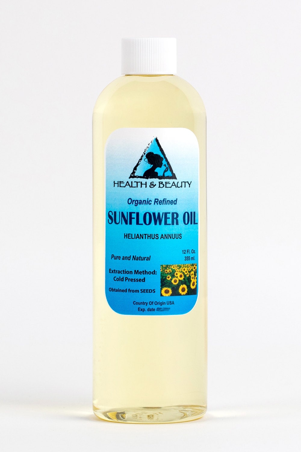 12 oz SUNFLOWER OIL REFINED Organic Carrier Cold Pressed 100% | Etsy