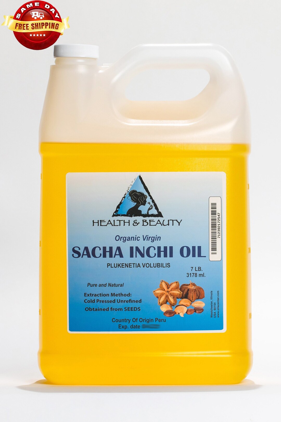 7 Lb Organic Sacha Inchi Oil: Virgin Cold Pressed, Unrefined - Etsy