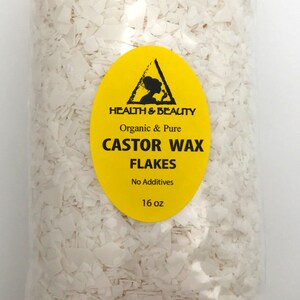 16 Oz, 1 Lb CASTOR WAX FLAKES Organic Vegan Pastilles for Candle Making ...