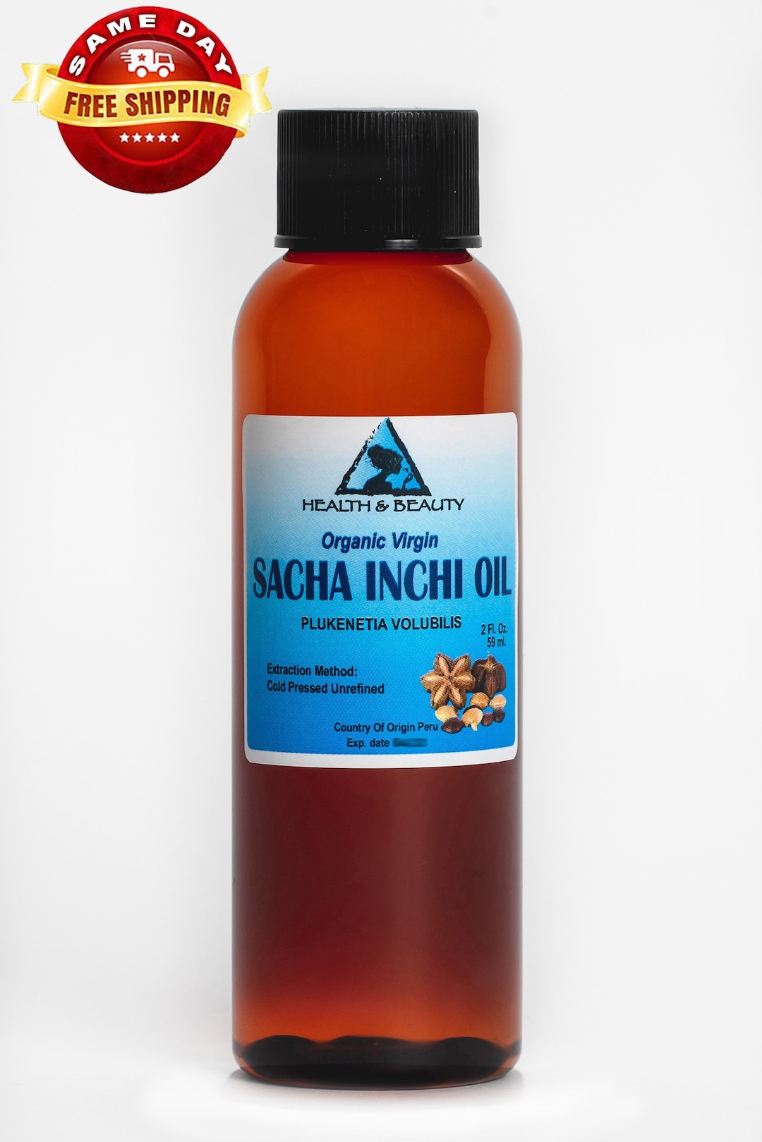 2 Oz SACHA INCHI OIL Unrefined Organic Carrier Virgin Cold Pressed ...