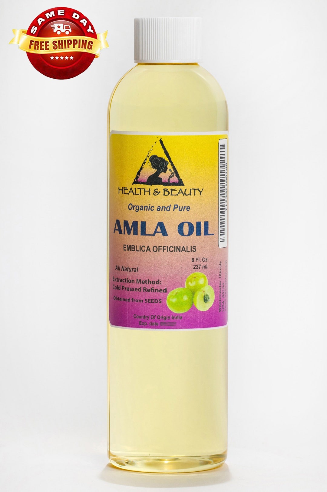 8 Oz AMLA / GOOSEBERRY SEED Oil Refined Organic Cold Pressed Natural ...