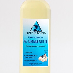 16 Oz MACADAMIA NUT OIL Organic Carrier Cold Pressed 100% Pure - Etsy