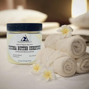 2 Oz TUCUMA BUTTER UNREFINED Organic Extra Virgin Cold Pressed Raw Pure ...