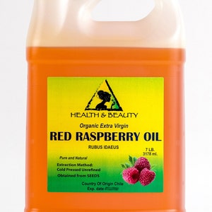 7 Lb, 1 Gal RED RASPBERRY Seed Oil UNREFINED Organic Extra Virgin Cold ...