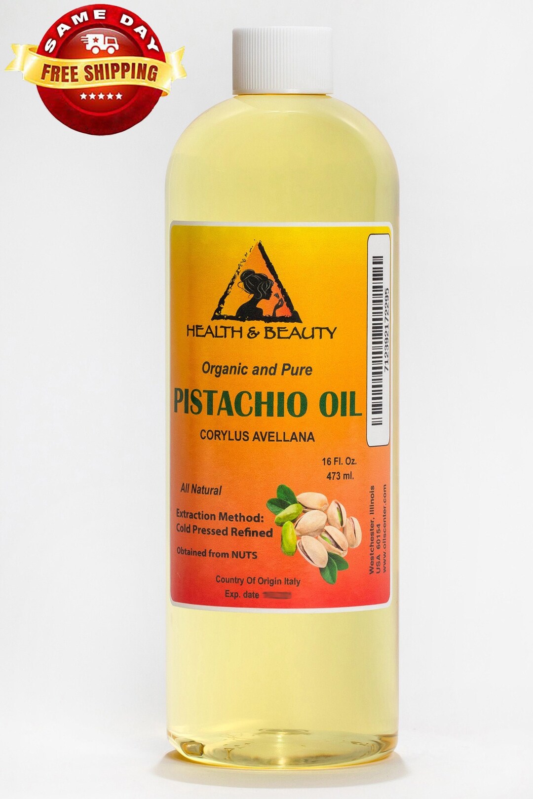 16 Oz PISTACHIO OIL REFINED Organic Cold Pressed Fresh Pure - Etsy