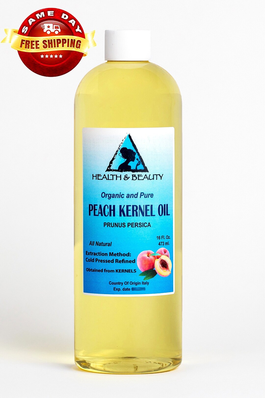 16 Oz PEACH KERNEL OIL Refined Organic Carrier Cold Pressed Natural ...