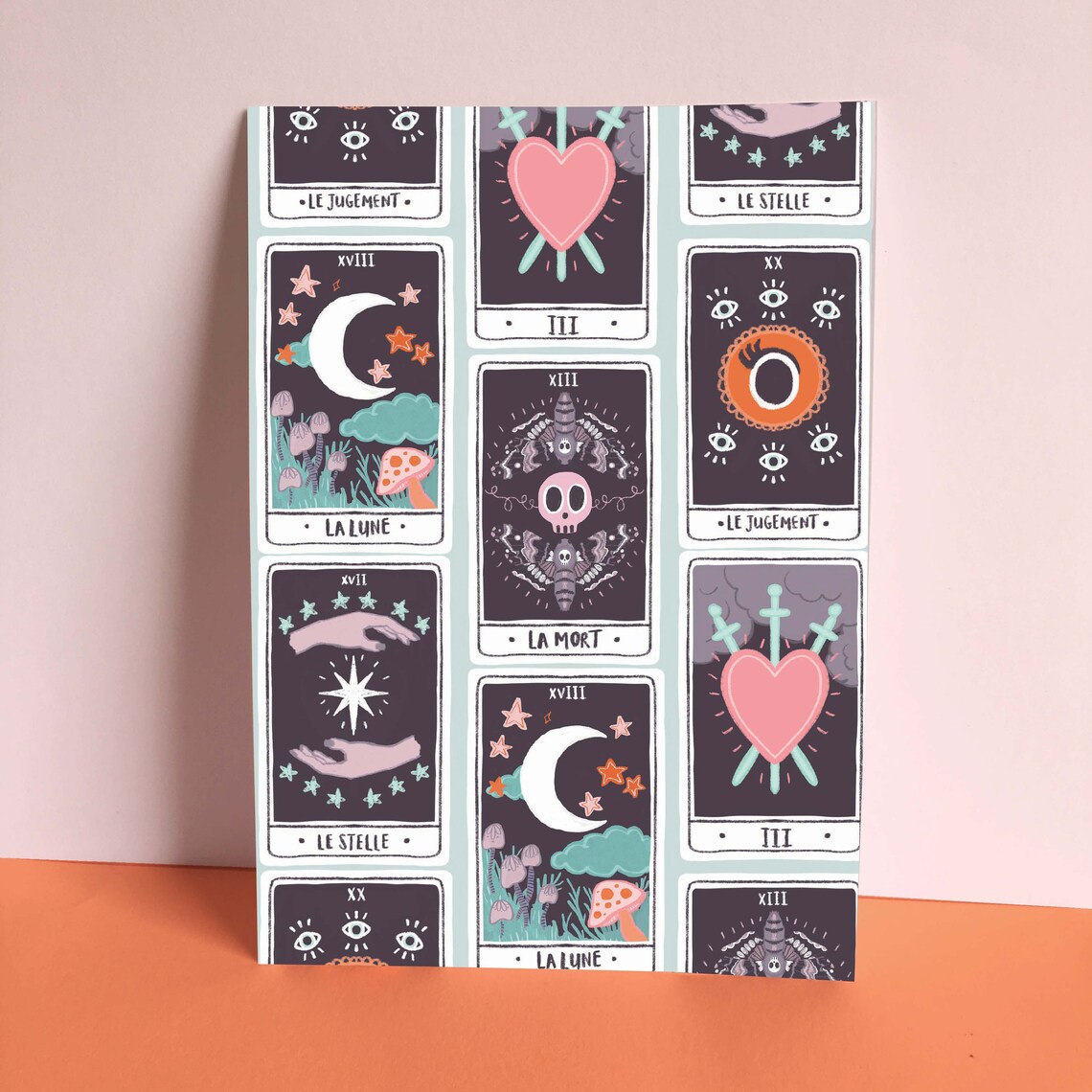 Tarot Card Art Print Illustrated Art Prints Wall Decor - Etsy