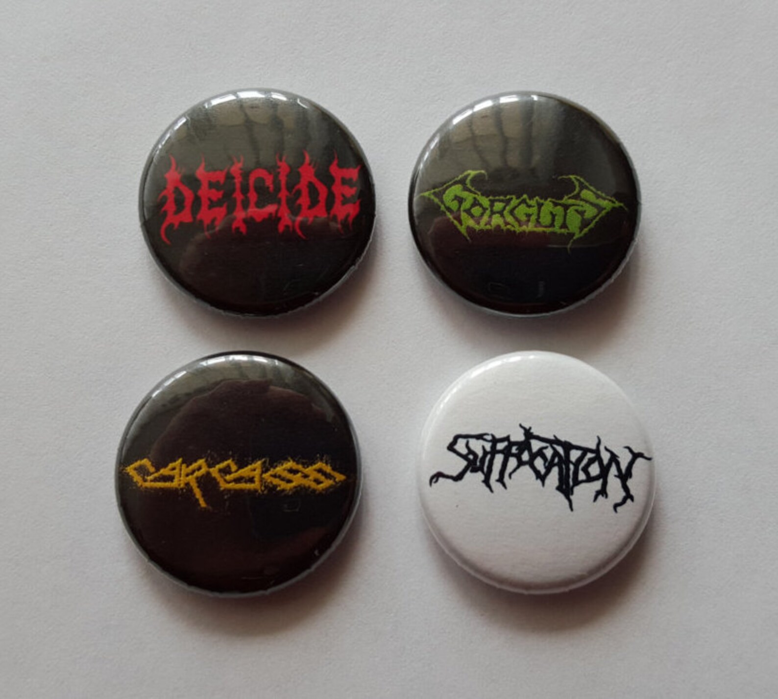 Four Old School Death Metal Pins Deicide Suffocation Carcass - Etsy ...