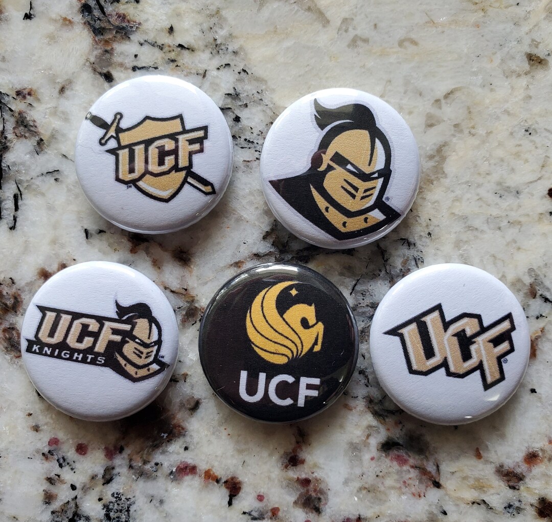 Five 1" ONE INCH Diameter University of Central Florida Pins Pinback ...