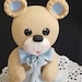 Teddy Bear Cake Topper, Pink Teddy Bear, Teddy Bear Topper, Blue Bear ...