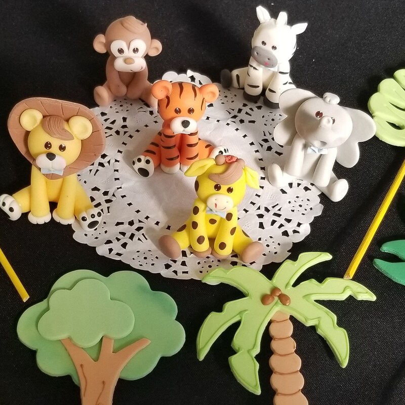 Safari Animal Cake Toppers - Etsy