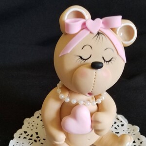 Teddy Bear Cake Topper Pink Teddy Bear Teddy Bear Birthday | Etsy