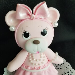 Teddy Bear Cake Topper, Pink Teddy Bear, Teddy Bear Topper, Blue Bear ...