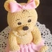 Teddy Bear Cake Topper, Pink Teddy Bear, Teddy Bear Topper, Blue Bear ...