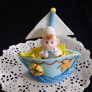 Nautical Baby Shower Cake, Nautical Cake Topper, Baby Shower Favor ...