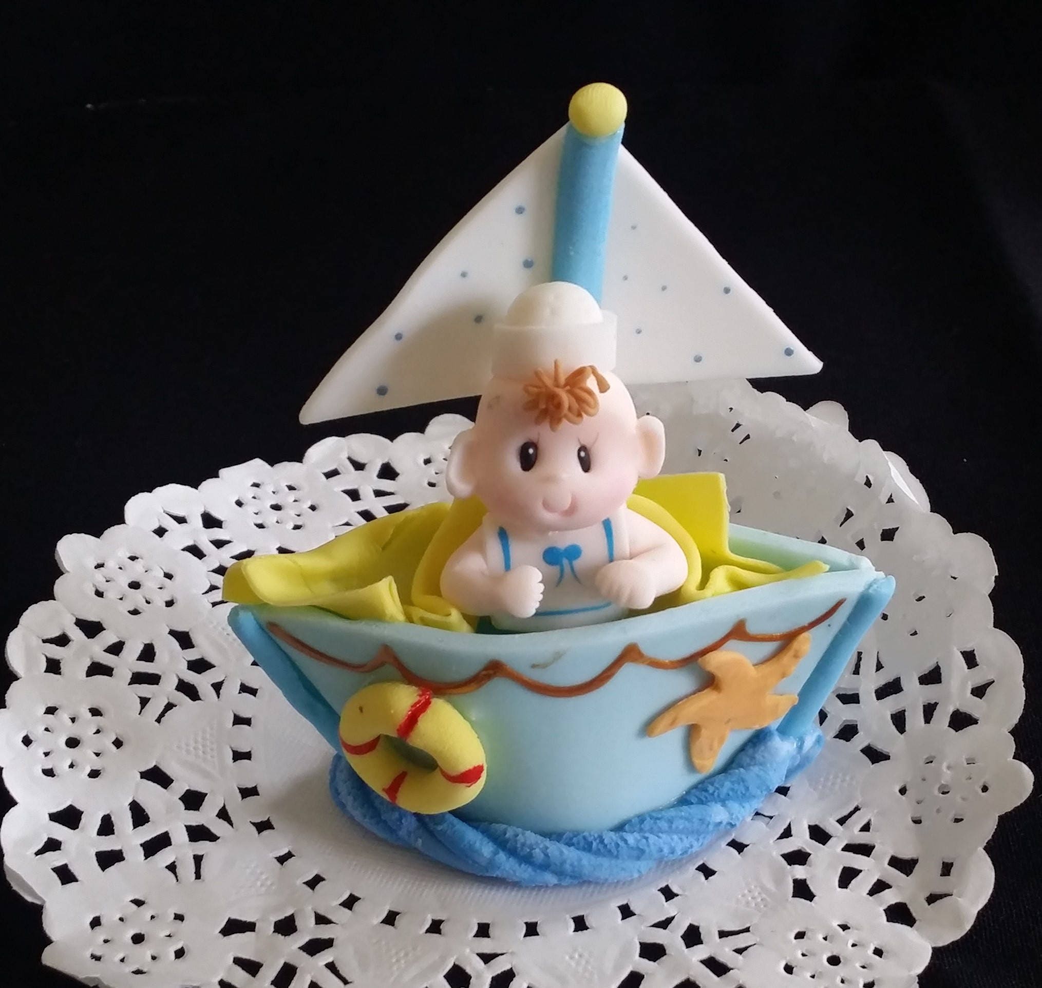 Nautical Baby Shower Cake, Nautical Cake Topper, Baby Shower Favor ...