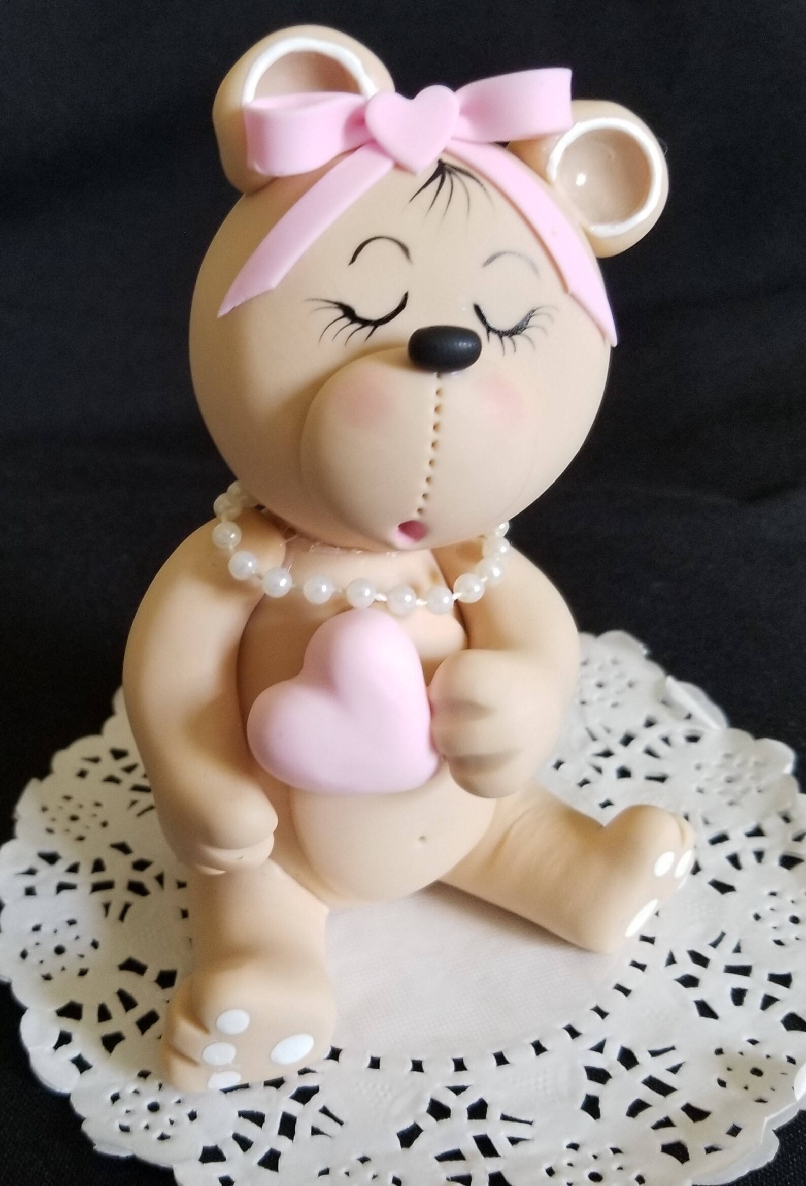 Teddy Bear Cake Topper Pink Teddy Bear Teddy Bear Birthday | Etsy