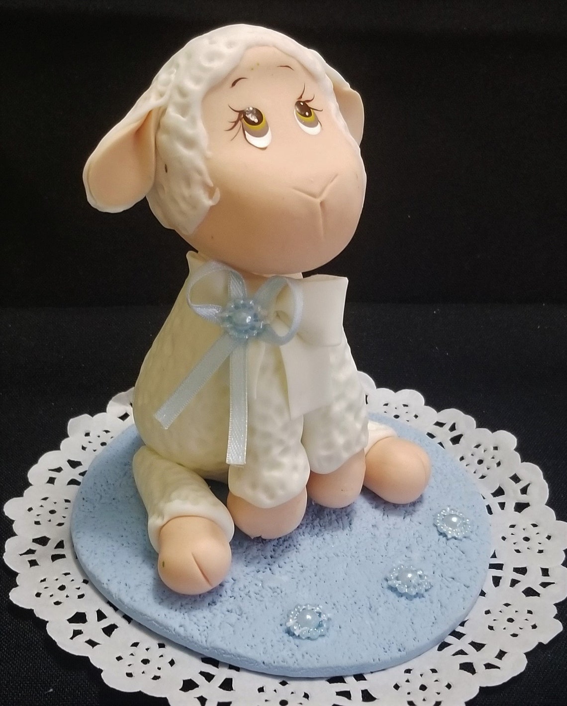 Lamb Cake Topper, Baby Lamb Topper, Baby Shower Lamb, Baptism Lamb ...