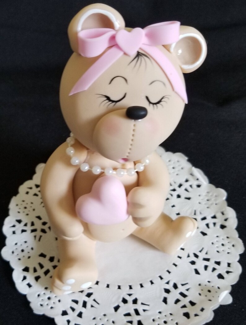 Teddy Bear Cake Topper Pink Teddy Bear Teddy Bear Birthday | Etsy