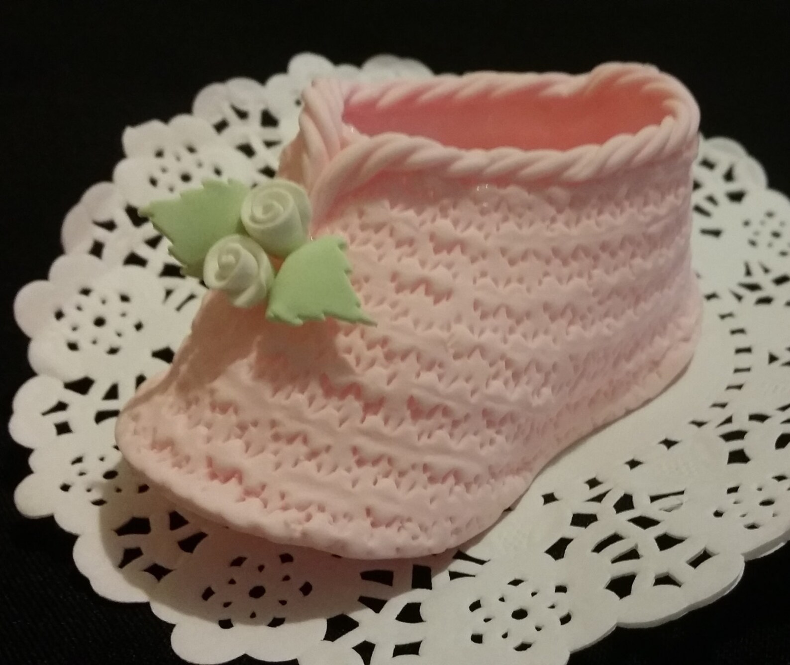 Pink Baby Booties for Cake, Baby Booties Cake Topper, Booties Shower ...