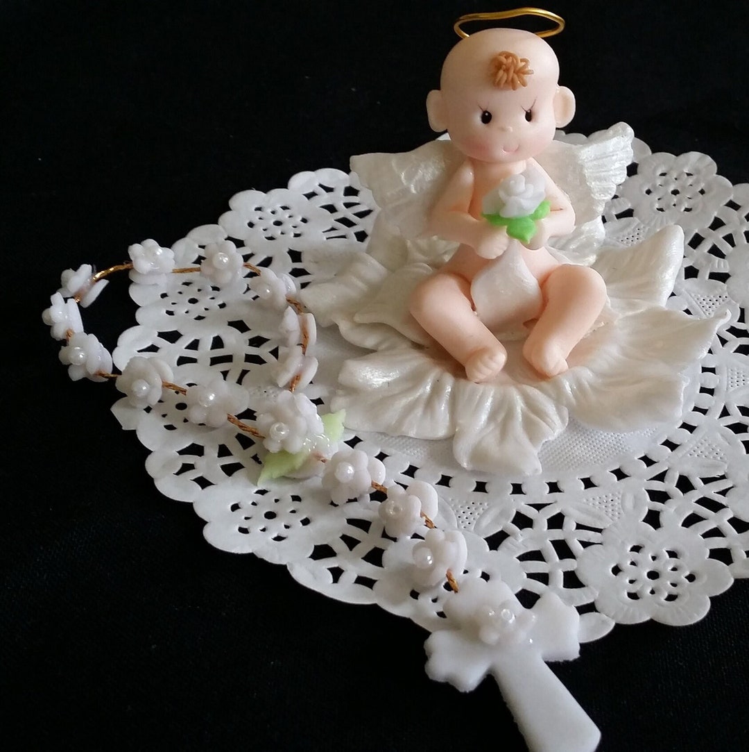 Baptism Cake Topper, Baptism Angel Cake Decor, Baby Baptism Favors ...