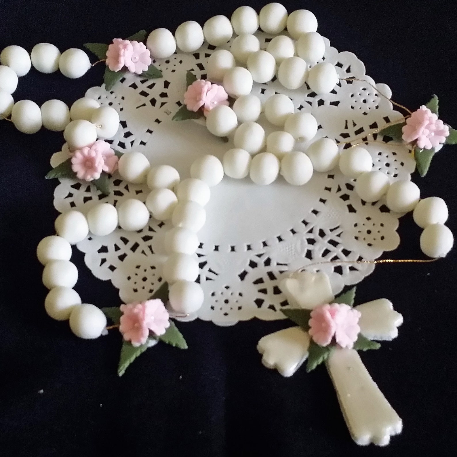 First Communion Cake Topper, Rosaries Favor, Rosary Cake Topper ...
