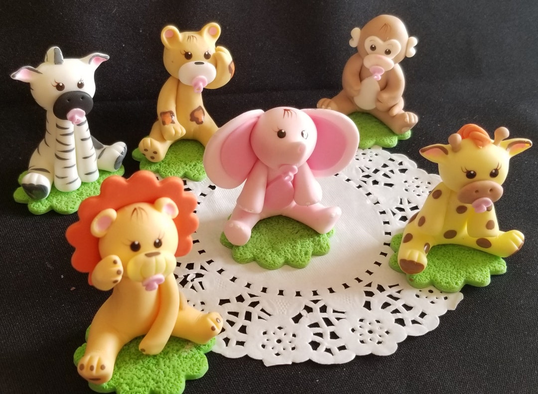Safari Animals, Safari Cake Topper, Baby Animals Toppers, Jungle Animal ...