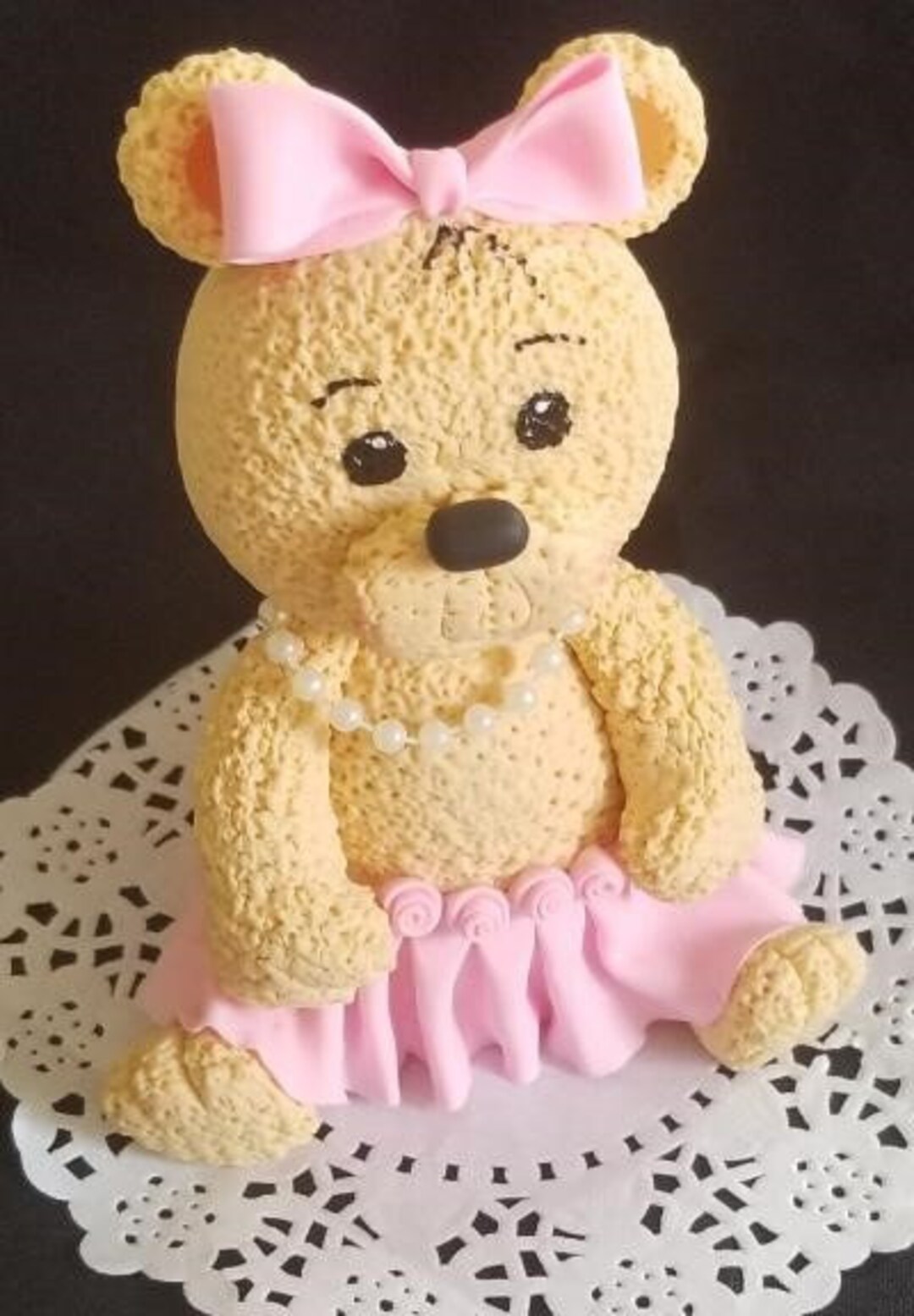 Teddy Bear Cake Topper, Pink Teddy Bear, Teddy Bear Topper, Blue Bear ...