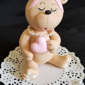 Teddy Bear Cake Topper Pink Teddy Bear Teddy Bear Birthday | Etsy