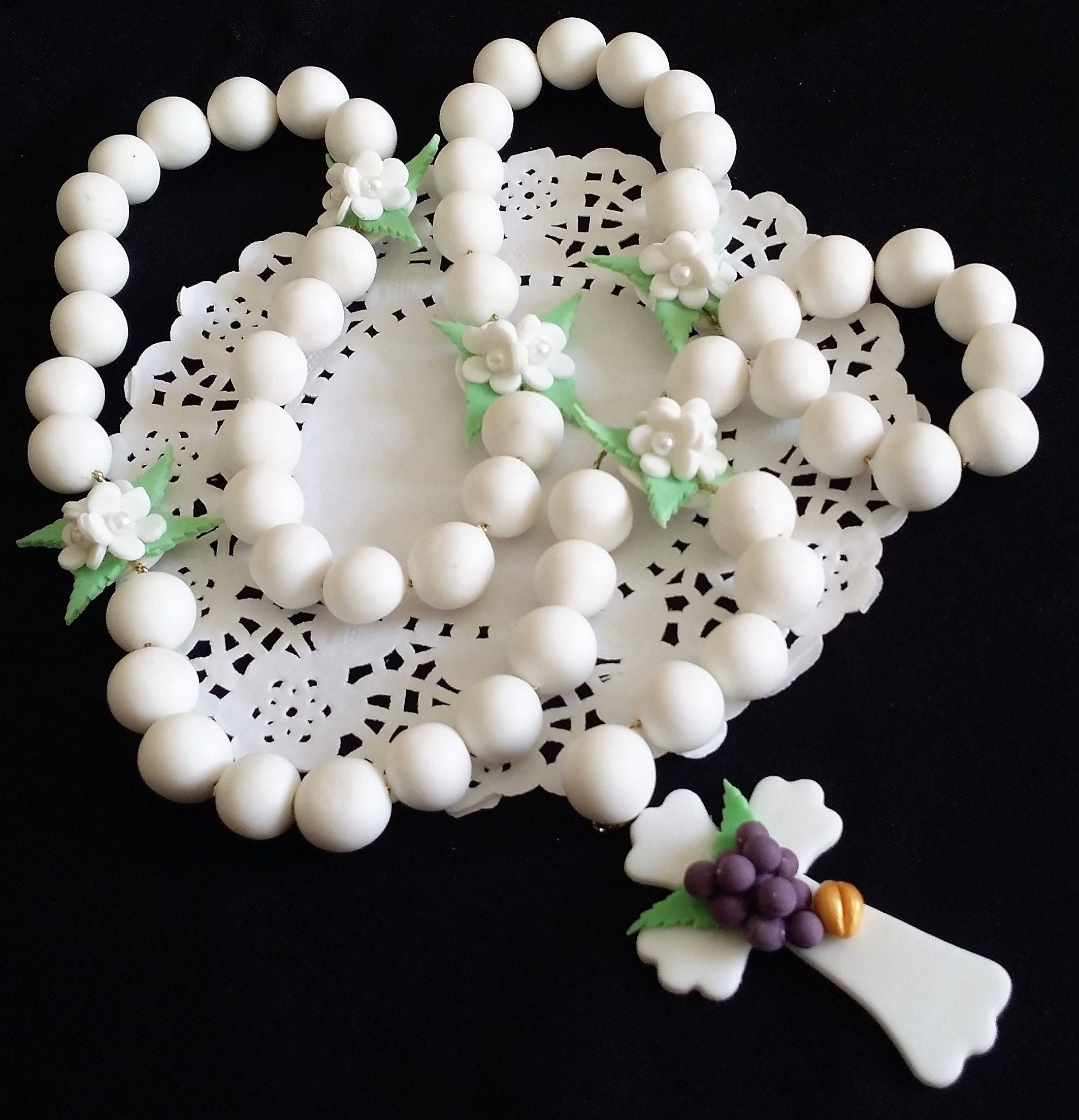 Rosary Cake Topper, First Communion Cake Topper, First Communion Favor ...