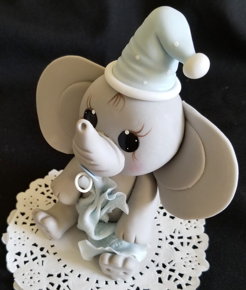 Elephant Baby Shower Blue Gray Elephant Baby Elephant Cake | Etsy