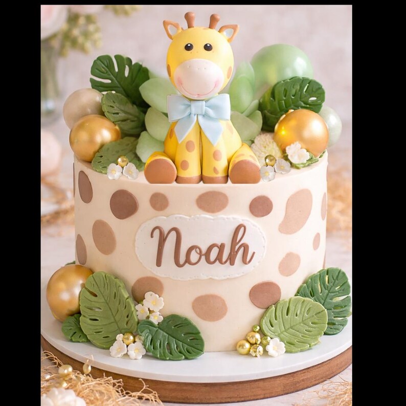Giraffe Cake Topper, Jungle Cake Topper, Baby Giraffe Baby Shower ...