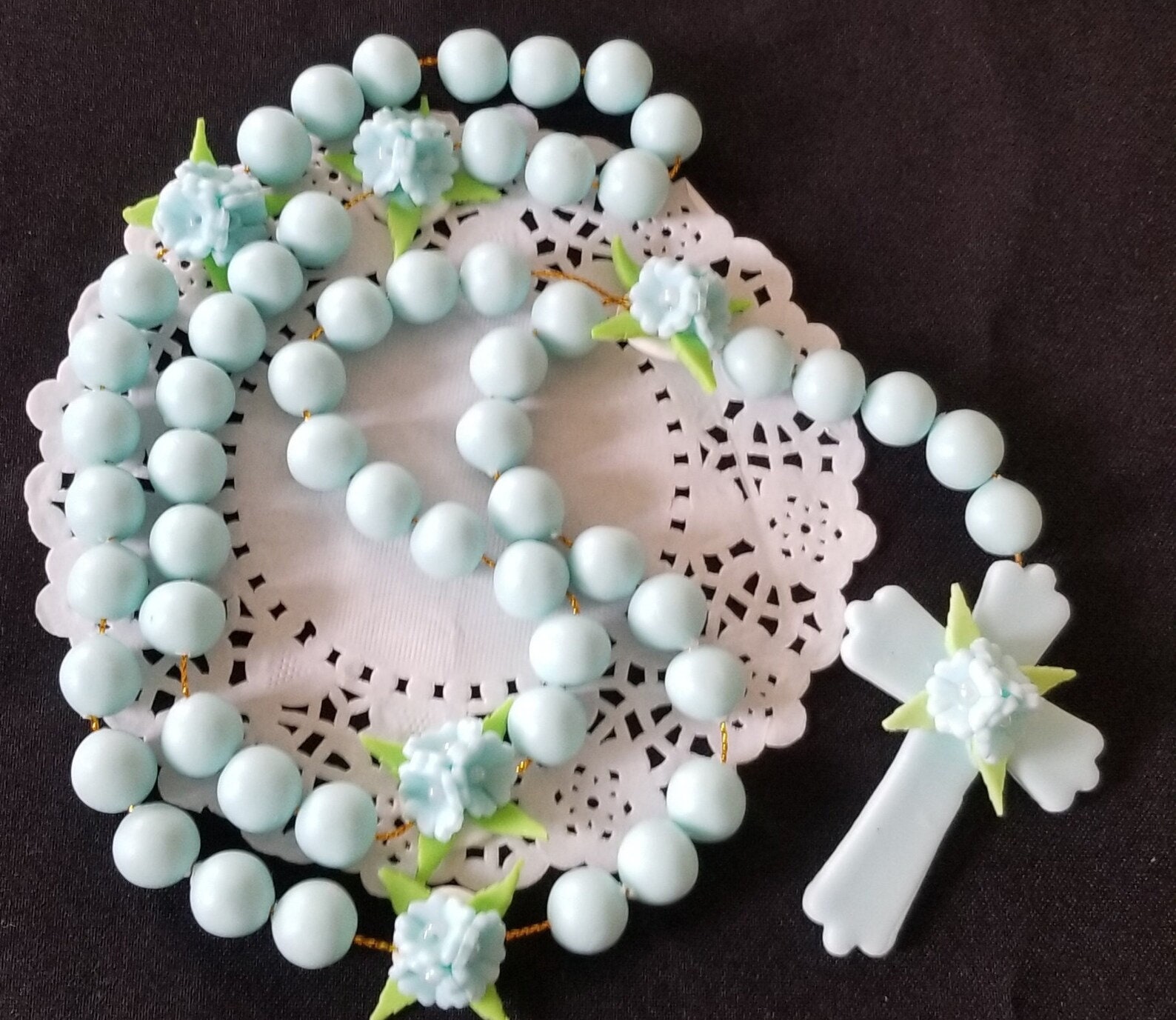 First Communion Cake Topper, Rosaries Favor, Rosary Cake Topper ...