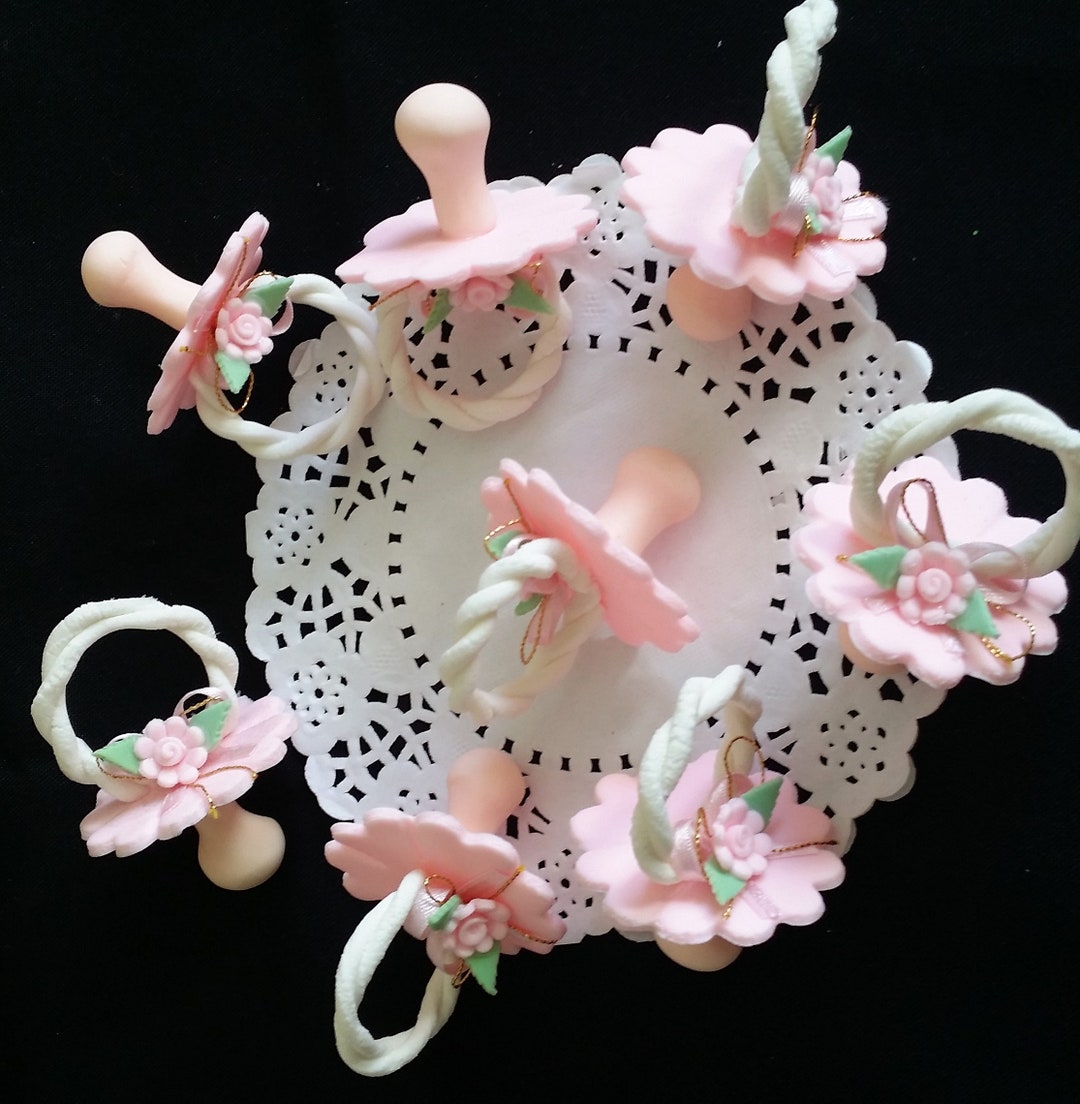 Baby Shower Favor, Baby Shower Pacifier Cake Topper, Baby Shower ...