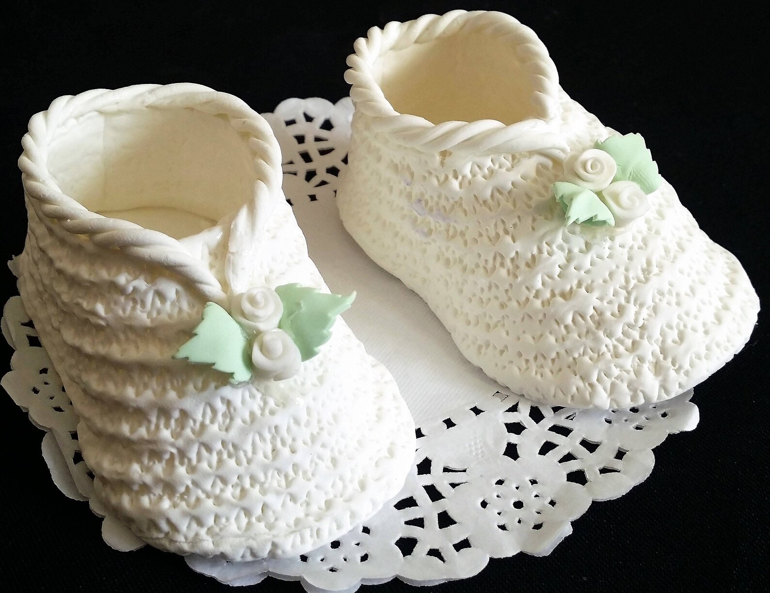 Pink Baby Booties for Cake, Baby Booties Cake Topper, Booties Shower ...