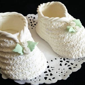 Pink Baby Booties for Cake, Baby Booties Cake Topper, Booties Shower ...