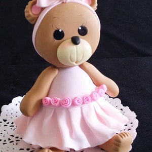 Teddy Bear Cake Topper, Pink Teddy Bear, Teddy Bear Birthday, Blue Bear ...