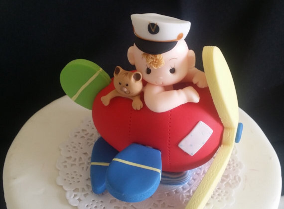 Airplane Cake Topper Pilot Cake Topper Airforce Cake | Etsy