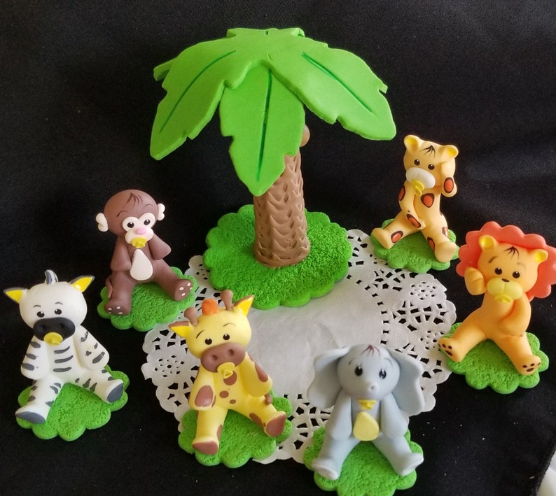 Jungle Safari Animal Cake Topper Monkey Jungle Cake Topper - Etsy