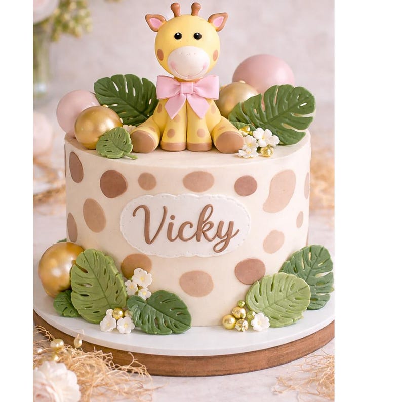 Giraffe Cake Topper, Jungle Cake Topper, Baby Giraffe Baby Shower ...