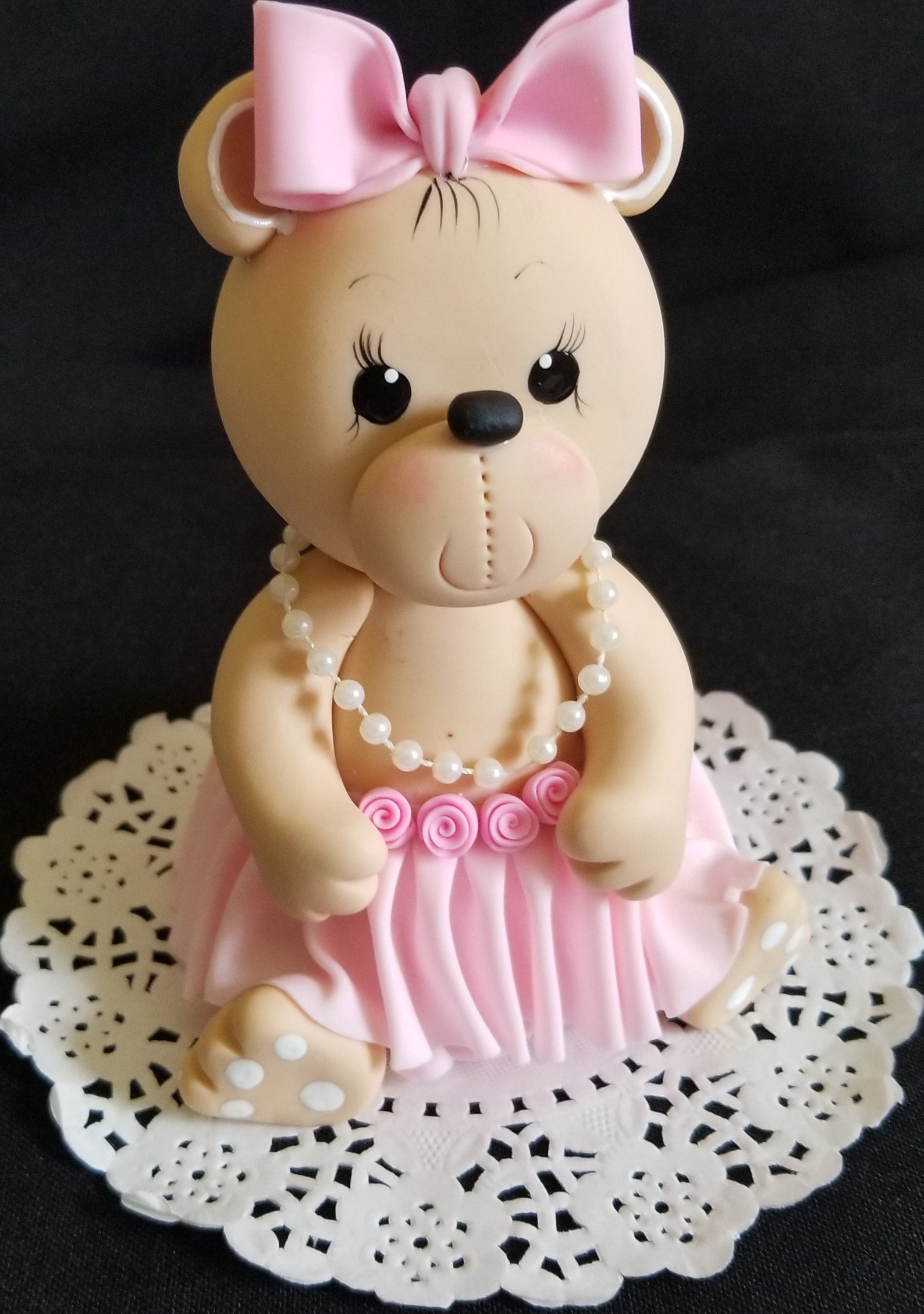 Teddy Bear Cake Topper Pink Teddy Bear Teddy Bear Topper | Etsy