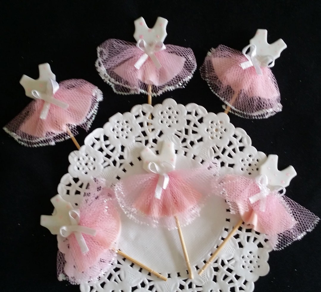 Tutus Cupcake Topper, Princess Cupcake Topper, Baby Ballerina Shower ...